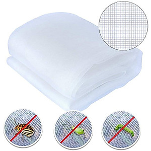Agfabric Garden Netting 8'x10' Insect Pest Barrier Bird Netting for Garden Protection,Row Cover Mesh Netting for Vegetables Fruit Trees and Plants,White