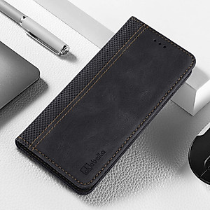 AKABEILA for Sony Xperia 1 III 5G Case Luxury PU Leather Flip Wallet Shell Card Holder Magnetic Closure Kickstand Shockproof Bumper Protective Women Men Mobile Phone Cover 6.5" Black