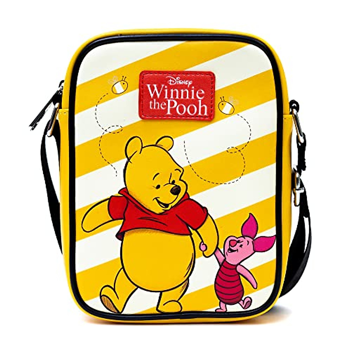 Disney Bag and Wallet Combo, Winnie the Pooh and Piglet Golden Yellow, Vegan Leather