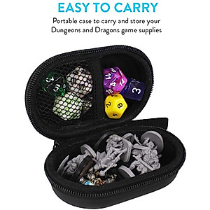 TUDIA EVA Small Empty Hard Dice Case for Board Games, Card Games, Dungeons & Dragons, RPG Table Games (Small) [Case ONLY, Dices NOT included]