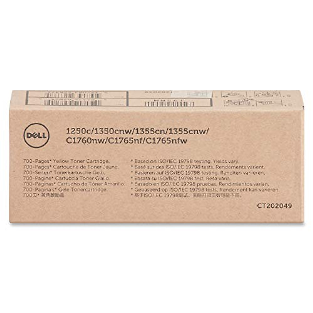 Dell J95NM Yellow Toner Cartridge 1250c/1350cnw/1355cn/1355cnw/C1760nw/C1765nf/C1765nfw Color Printers