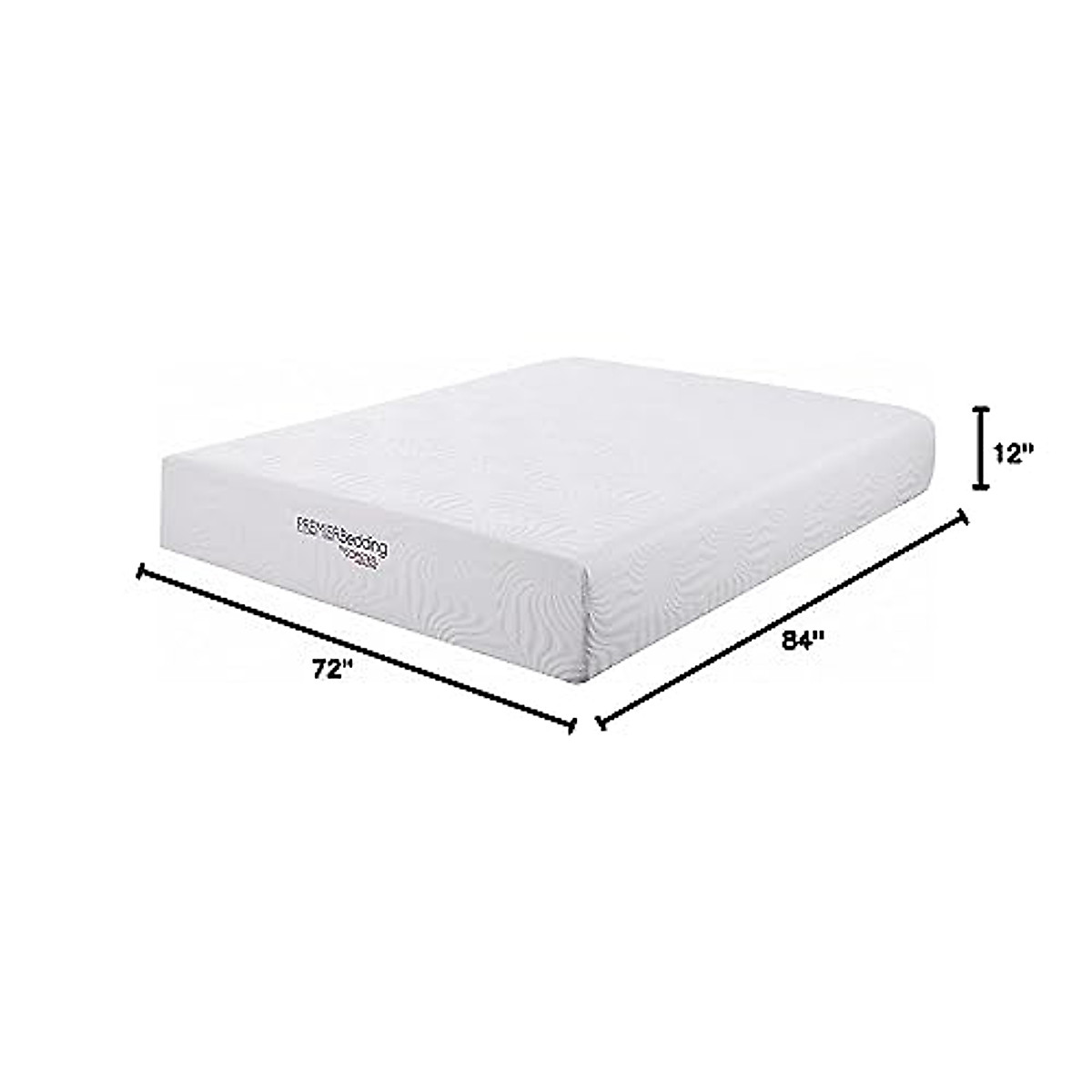 Ian Memory Foam Mattress White, California King