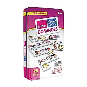Junior Learning Emotion Dominoes,4.7 x 1.5 x 7.8 inches
