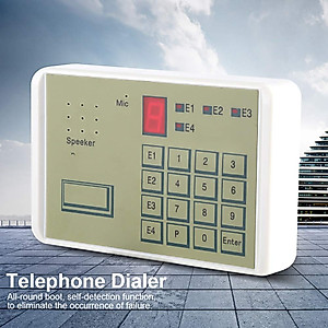 Telephone Dialer, Wired Telephone Voice Auto dialer Burglar Security Wired Home Security System with Phone Dialer House Office Alarm System
