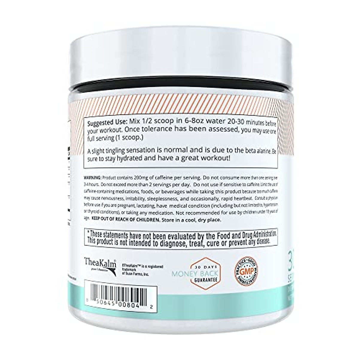 Alani Nu Pre Workout Supplement Powder for Energy, Endurance & Pump, Sugar Free, 200mg Caffeine, Formulated with Amino Acids Like L-Theanine to Prevent Crashing, Hawaiian Shaved Ice 30 Servings