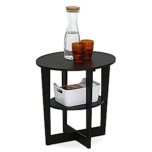 Furinno JAYA End Table, One, Walnut