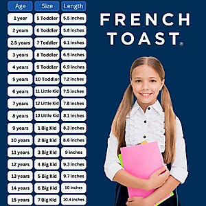 French Toast Girls Mary Jane Shoes School Kids Uniform Flats Ballet Strap Dress Flats (Navy) (Size 2 Big Kid)