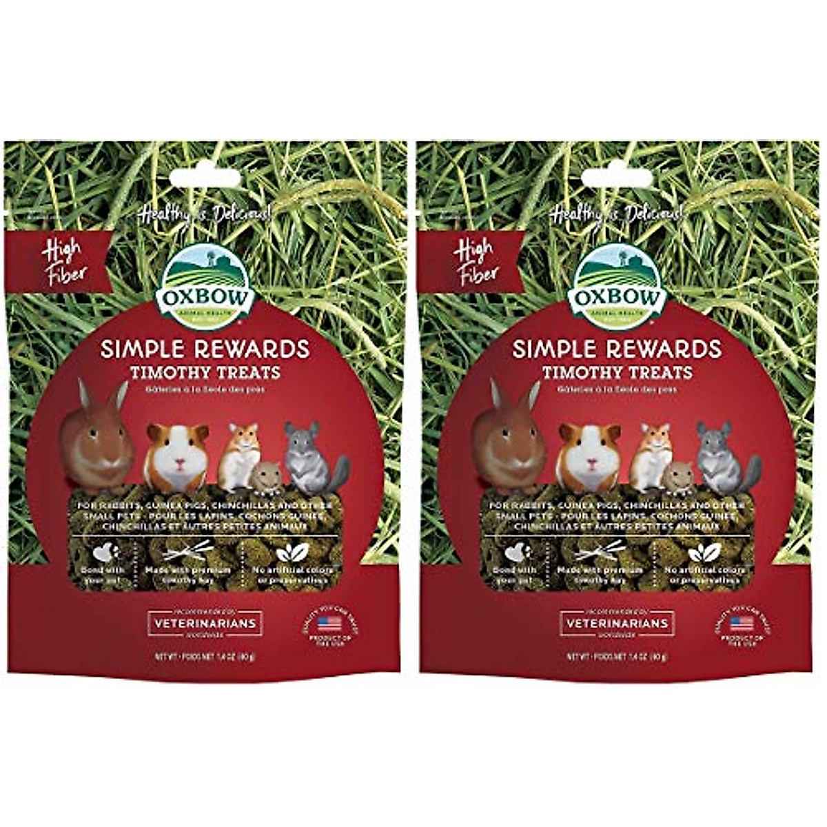 2 Pack Oxbow Animal Health Simple Rewards Timothy Treat for Pets (2 / 1.4 oz)