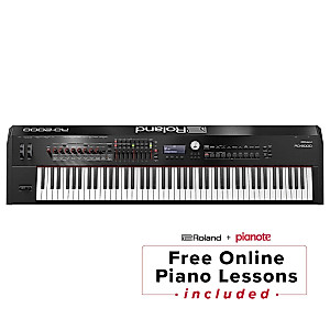 Roland RD-2000 88 Weighted Keys Digital Stage Piano - Bundle With Roland RPU-3 Pedal Unit with 3 Separate 1/4" Jacks, KS-20X Double Brace Keyboard X-Stand