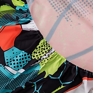 qjmiaofang Football Sheets Twin for Kids Sports Sheets 2 Pieces American Football and Basketball Bed Sheets Boys Teens Baseball and Soccer Printed Bed Set Including 1 Fitted Sheet 1 Pillowcase