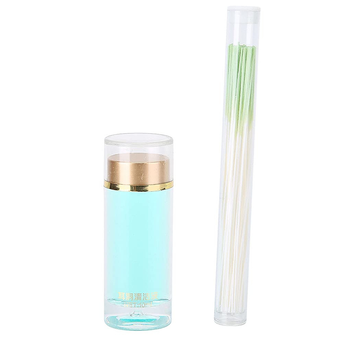 60 Pieces Ear Hole Floss Earrings Hole Cleaner Aftercare Cleaner Earrings Piercing Cleaning Line Ear Piercing Care Cleaning Tool 10ml Ear Cleansing Solution