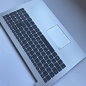 Replacement for Lenovo IdeaPad 320-15 320-15IKB 330-15AST 80xs0024us Laptop Upper Case Palmrest Keyboard Touchpad Assembly Part 5CB0N86311 SN20M63090 Top Cover Sliver