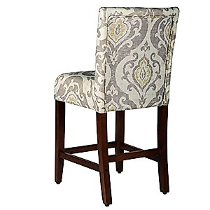 HomePop Upholstered Counter Height Barstool, 24-Inch, Suri Cream