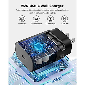 25W Fast Charge Type C Samsung Super Fast Charging 2 Pack with 10FT USB C Cable Charger for Samsung Galaxy S23 Ultra Charger S23/S23+/S22 Ultra/S22+/S22/S21/S20/Z Fold 4,3/Z Flip 4,3 S10/S9/S8