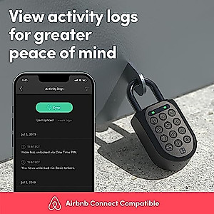 igloohome New Smart Padlock 2 (SP2), The Toughest Smart Padlock – Generate Access from Anywhere with The Mobile app (iOS/Android) – No WiFi Needed, Waterproof & Rechargeable