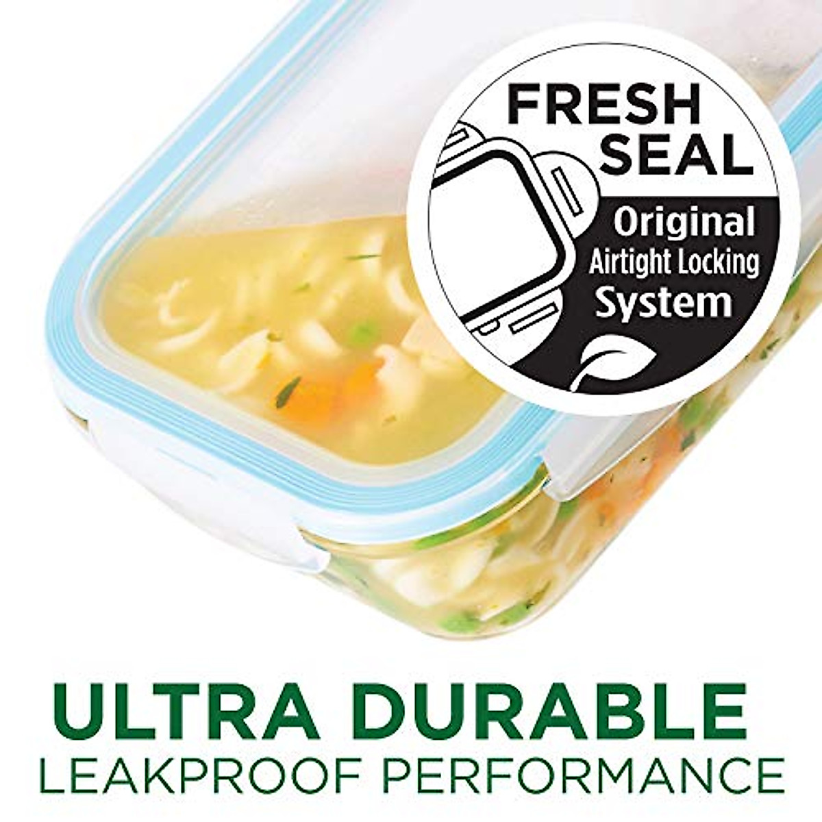 LocknLock Purely Better Glass Food Storage Container Set, 10 Piece, Clear