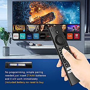 NS-RCFNA-21 CT-RC1US-21 Replacement Voice Remote for Insignia Fire Smart TVs and Toshiba Fire Smart TVs with 4 Shortcut Buttons - PrimeVideo Netflix Disney+ Hulu,Low Energy Consumption