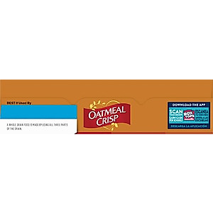 Oatmeal Crisp Heart Healthy Cereal, High Fiber Cereal Made with Whole Grain, 19.7 oz