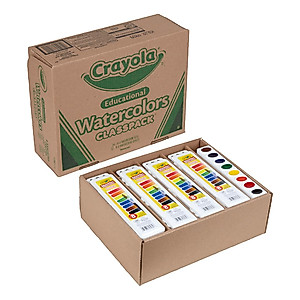 Crayola Watercolors Classpack, Bulk Paint Set For Kids, 24 Trays & 12 Refills, School Supplies