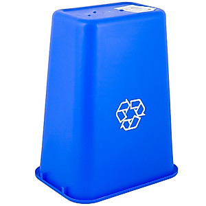 TableTop King 41 Qt. / 10 Gallon Blue Rectangular Recycling Wastebasket