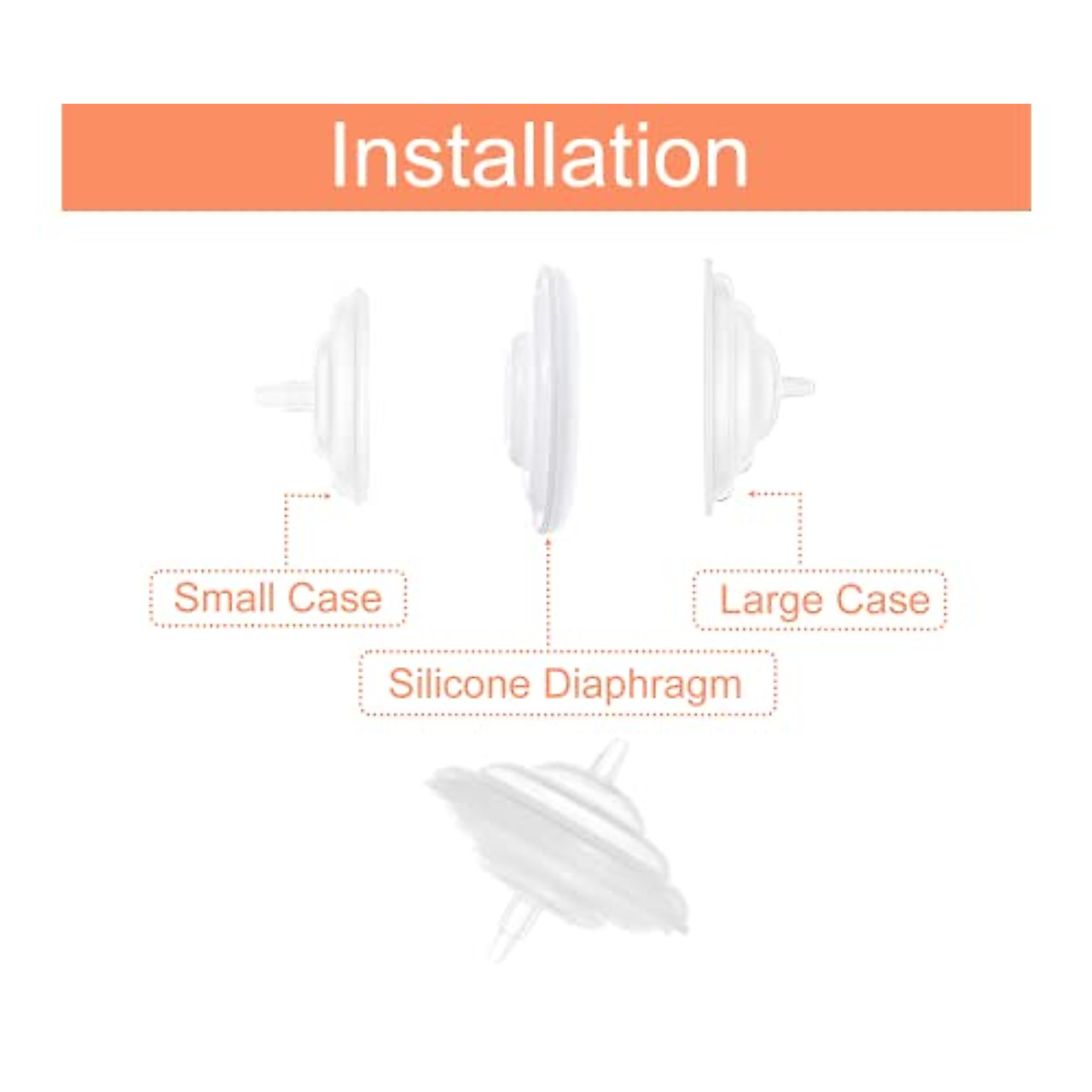 Loveishere Duckbill Valves and Silicone Diaphragm, Compatible with Momcozy/TSRETE/PADRAM/LoveOfLive/OMFMF Breast Pumps Replace momcozy S9|S10|S12 Pump Parts/Accessories,4pcs Set
