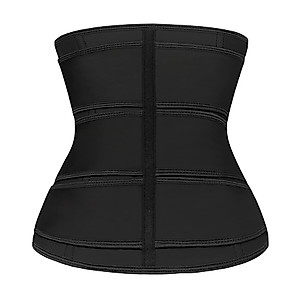 YIANNA Waist Trainer for Women Latex Underbust Training Belt Tummy Control Waist Cincher Sport Girdle,YA2228-Black-M