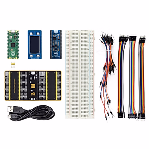 Raspberry Pi Pico Evaluation Kit (Type B) RPi Pico with Pre-Soldered Header+1.14 inch LCD Display+10-DOF IMU Sensor+GPIO Expander+Dual GPIO Expander