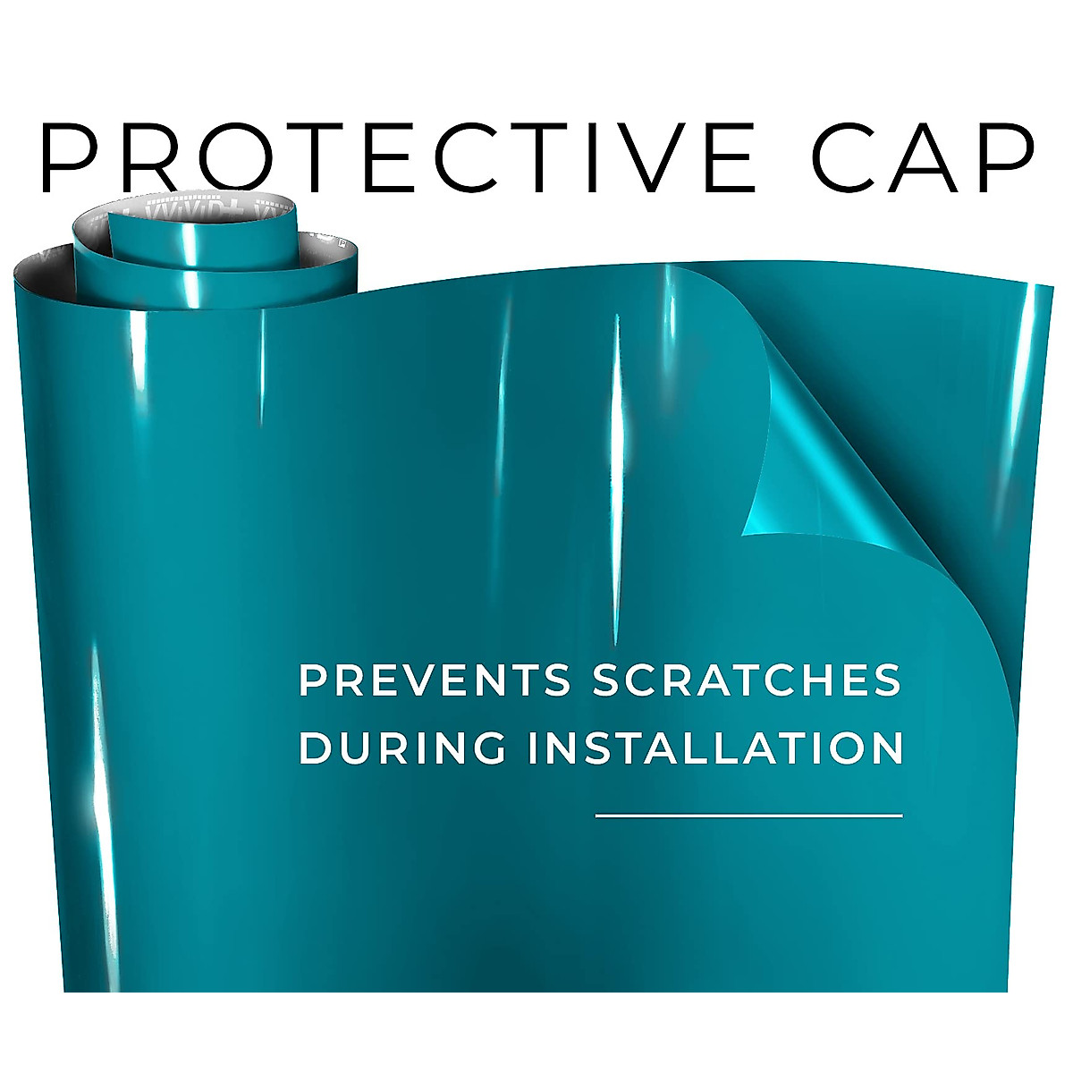 VViViD+ Ultra Gloss Miami Blue Vinyl Car Wrap (1ft x 5ft)