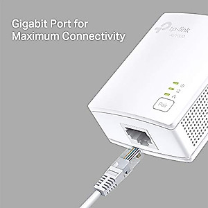 TP-Link Powerline Ethernet Adapter Starter Kit - AV1000 Gigabit Port, Plug&Play, Ethernet Over Power, Nano Size, Ideal for Smart TV, Online Gaming, Wired Connection Only (TL-PA7017 KIT)