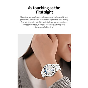 Seiconer Stylish White Smart Watch Women,Digital Sports Fitness Tracker,Heart Rate Blood Pressure Monitor, Bluetooth Call & Text,Waterproof, Personal Assistant Watches(Silver)