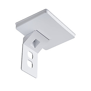ECHOGEAR Wide Outlet Shelf - Next-Gen Design with Built-in Cord Storage & Room for Bulky Plugs - Works with Both Standard & Decora Outlets - Quick Install with Included Hardware