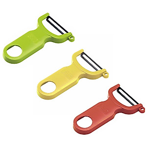Kuhn Rikon Auto Safety LidLifter/Can Opener with Ring Pull + Kuhn Rikon Original Swiss Peeler 3-Pack
