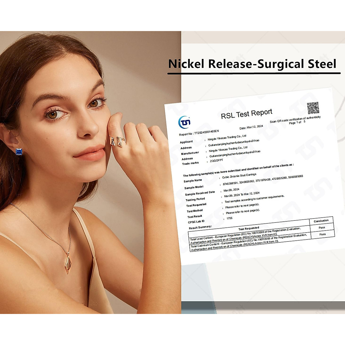 Hopply 4 Pairs Titanium Screw Back Surgical Stainless Steel Earrings for Women Men,Rainbow 5A Cubic Zirconia Studs Double Side Earrings Piercing Sleeper Jewelry 6mm(4 Packs Square CZ-6mm)