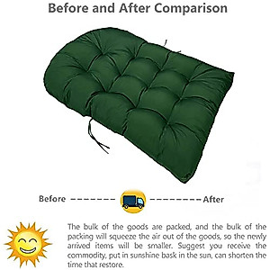 GPPSUNGD Waterproof Swing Egg Chair Cushion 47 X 35In Indoor/Outdoor Hammock Chair Cushion Washable Hanging Basket Seat Cushion (Only Cushion) (Light Gray)