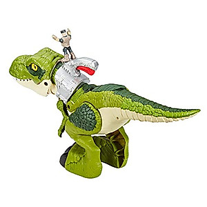 Fisher-Price Imaginext Jurassic World Mega Mouth T.Rrex, chomping toy dinosaur for preschool kids ages 3-8 years