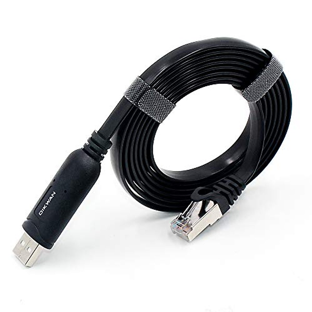 OIKWAN USB Console Cable 6 FT USB to RJ45 Serial Adapter Compatible with Router/Switch of Cisco Black