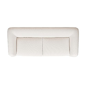 Jennifer Taylor Home Alpine 90.5" White Boucle Modern Scandinavian Minimalist Round Arm Sherpa Sofa