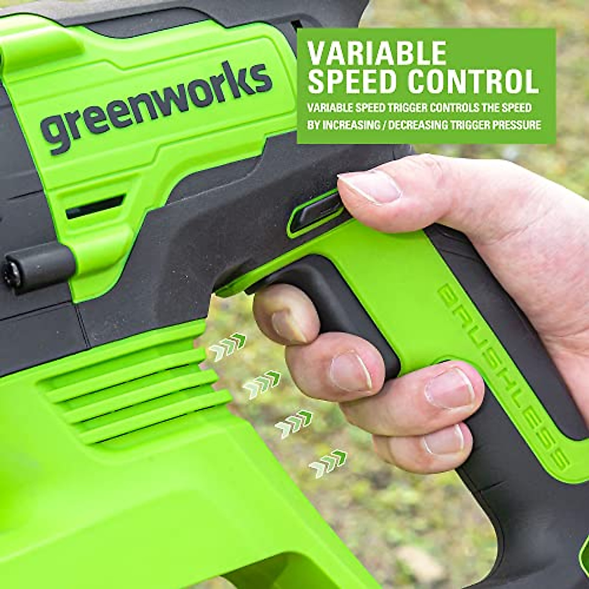 Greenworks 24V Lithium-ion Brushless SDS 2J Heavy Duty Rotary Hammer Drill, 1-Inch Cordless Hammer Drill for Concrete, 4-Mode Variable Speed, 4AH (USB) Battery & Charger Included