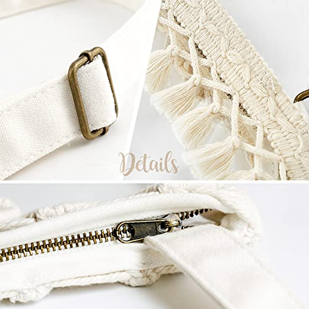 Mkono Clear Bag Stadium Approved Clear Concert Purse with Macrame Tassel Transparent Sports Fan Handbags for Women Girl, Especially for Sports Events Concert Festival Park Work