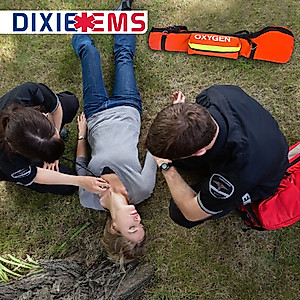 Dixie Ems O2 Shoulder Bag for E Size O2 Cylinder and Supplies, Oxygen Tank Carry Pack with Padding