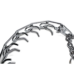 Herm Sprenger Prong Dog Training Collar Ultra-Plus Chrome Plated Steel Pet Pinch Anti Pull Collar for Dogs Made in Germany 22in x 3.0mm (Neck Size up to 18in) Medium
