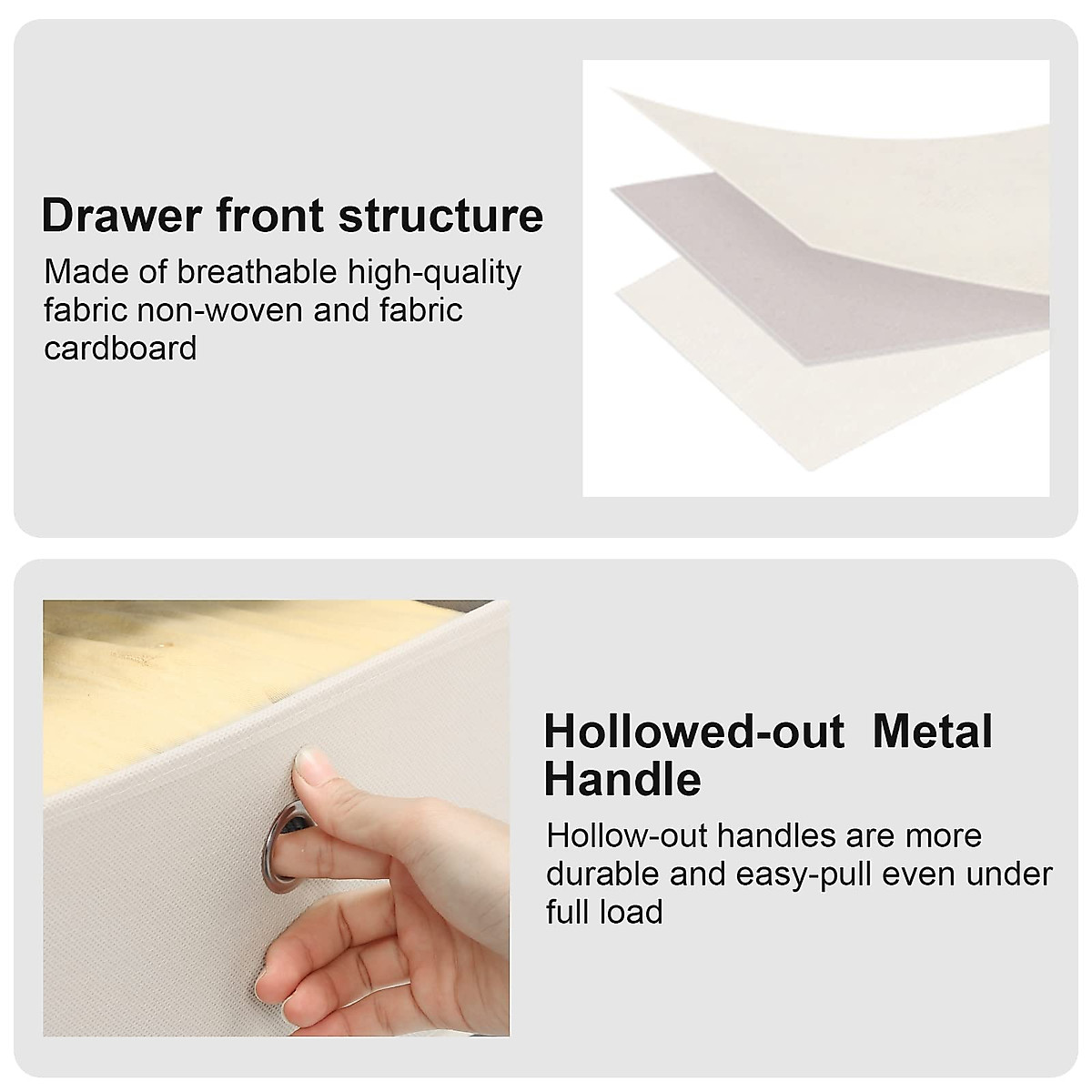 HAITRAL Fabric Storage Chest, Drawer Clothes Organizer - 4 Drawers Storage Organizer Unit for Closet, Easy Assembly Closet Dresser for Dorm, Bedroom, Hallway, Storage Bins (White)