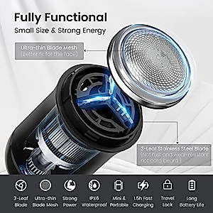 Sejoy Mini Electric Shaver for Men,Facial Hair Remover for Women,Pocket Size Washable Electric Razor,Wet Dry Beard Trimmer,Rechargeable,Portable,for Face, Arms, Legs,Suitable for Home,Car,Travel