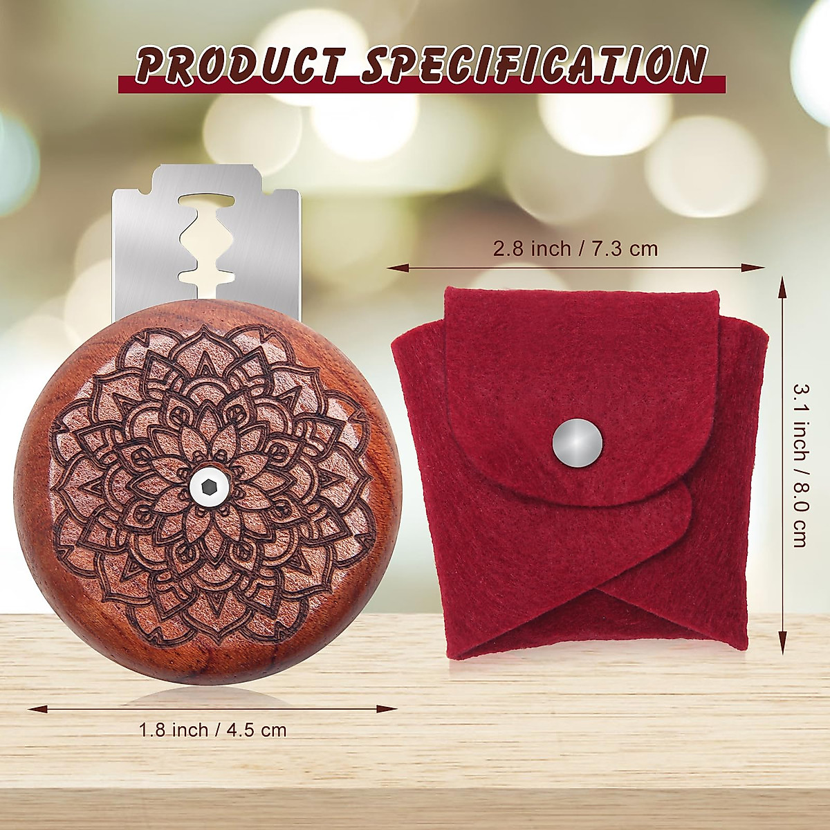 Windspeed 1+10 Pcs Sourdough Bread Lame Scoring Tool, Best Bread Lame Cutter For Sourdough Bread Lame Wooden Bread Lame Dough Scoring Tool Include 10 Razor Blades and Storage Cover