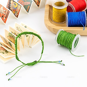AUEAR, 10 Pack 0.8mm Jewelry Nylon Cord for Jewelry Making Chinese Knot Bracelet String Beading Thread 10 Rolls