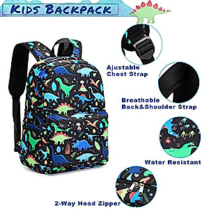Dinosaur Backpack for Kids Boys Preschool Backpack Kindergarten School Bookbag with Lunch Box Pencil Case (Dinosaur)
