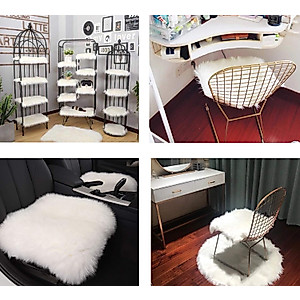 Soft Sofa Chair Cover Seat Cushion Pad for Bedroom,Fluffy Rug for Children's Room, Dog/Cat Bed Mat Gold,16x16 Inch