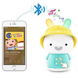 Alilo Smart Learning Robot Bunny Toy, Rabbit Montessori Education Toy with New Deluxe Bluetooth and Lights Model, Bedtime Storytelling, Gift Present for 8-48 Months Baby Kids Infants Toddlers