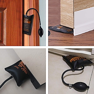 Air Wedge Bag,HTCELLE 3 Piece Commercial Grade Air Wedge Bag Pump Professional Leveling Kit & Alignment Tool Inflatable Air Wedge for a Variety of Jobs,Sizes/Small/Medium/Large.