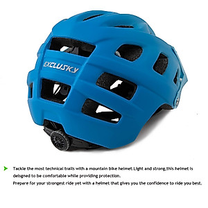 Exclusky Bike Helmet Mountain Bike Helmet for Adults Lightweight MTB Cycling Helmet for Men Women Adjustable Bicycle Helmet with Visor